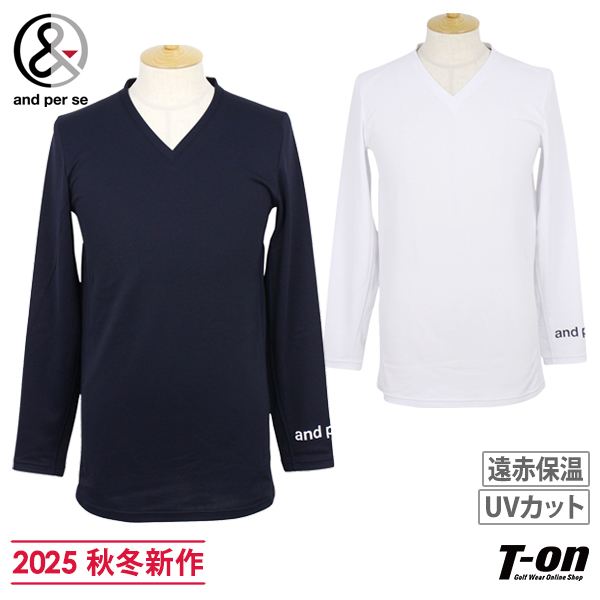 【送料無料】インナーシャツ メンズ アンパスィ and per se 2025 秋冬 新作 ゴルフウェア amf6805w9