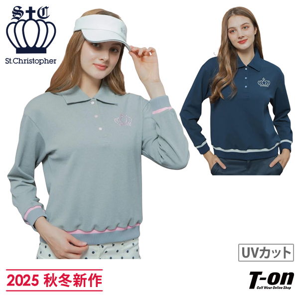 【送料無料】ポロシャツ レディース セントクリストファー St.Christopher 2025 秋冬 新作 ゴルフウェア tl49200