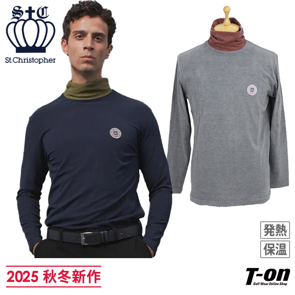 【送料無料】ハイネックシャツ メンズ セントクリストファー St.Christopher 2025 秋冬 新作 ゴルフウェア tm49202