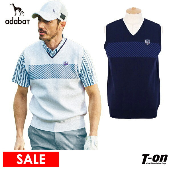 【タイムセール 12/23 13:00迄】ベスト メンズ アダバット adabat  ゴルフウェア 082-22300 OFF