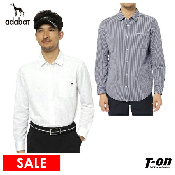 【タイムセール 12/23 13:00迄】カジュアルシャツ メンズ アダバット adabat  ゴルフウェア 082-82300 OFF