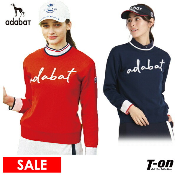 【タイムセール 12/23 13:00迄】セーター レディース アダバット adabat  ゴルフウェア 119-12240 OFF