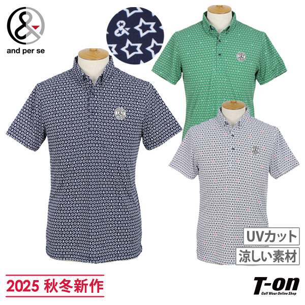 【送料無料】【メール便対応】ポロシャツ メンズ アンパスィ and per se 2025 秋冬 新作 ゴルフウェア amf9605x6