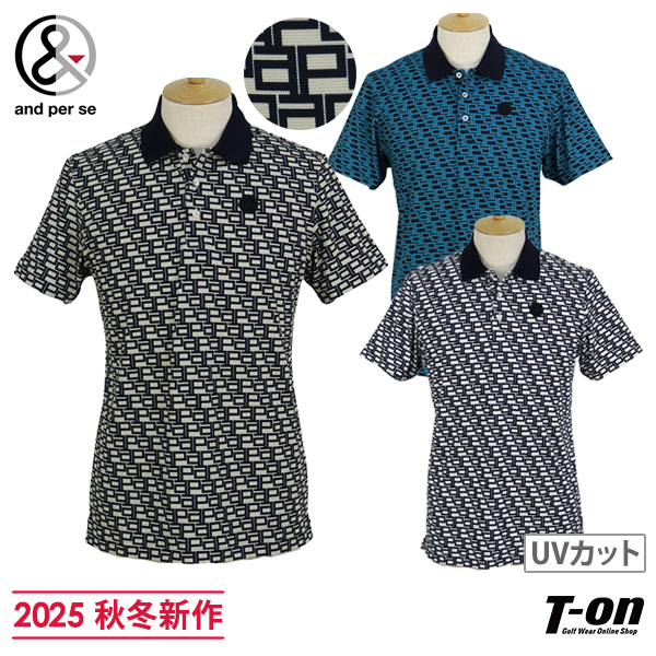 【送料無料】ポロシャツ メンズ アンパスィ and per se 2025 秋冬 新作 ゴルフウェア amf9685z4