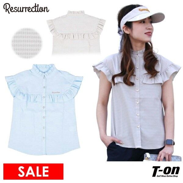 【30％OFFセール】カジュアルシャツ レディース レザレクション Resurrection  ゴルフウェア be12ps33-w