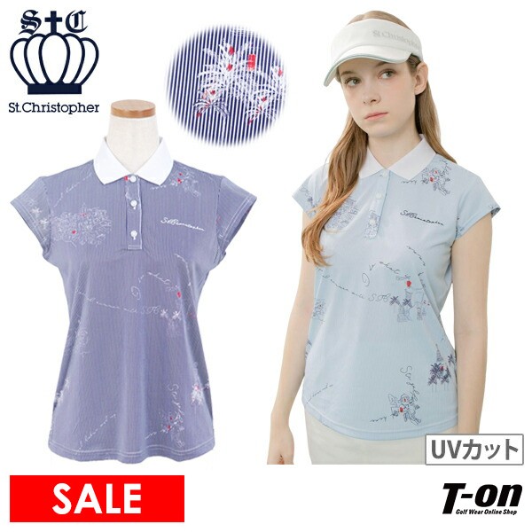 【30％OFFセール】ポロシャツ レディース セントクリストファー St.Christopher  ゴルフウェア tl48107
