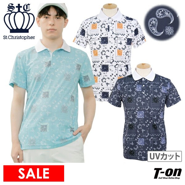 【30％OFFセール】ポロシャツ メンズ セントクリストファー St.Christopher  ゴルフウェア tm48103