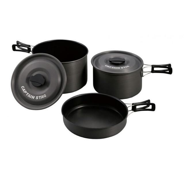 CAPTAINSTAG キャプテンスタッグ UH4203 アルミクッカー Lセット 鍋 フライパン クッカー 調理器具 バーベキュー UHー4203 UH4203