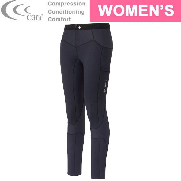 C3fit シースリーフィット フォーカスサポートロングタイツ  GCW14158 レディース アンダーウェア UVカット