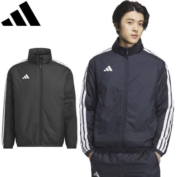 adidas アディダス スリーストライプス ルーズフィット 中綿 入りウインドジャケット ウォーマージャケット メンズ IS425