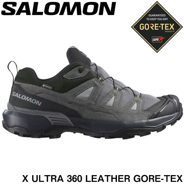 サロモン SALOMON X ULTRA 360 LEATHER GORE-TEX 男性用ハイキングシューズ L47571400 メンズ