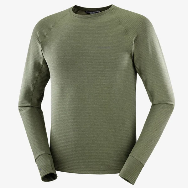 サロモン SALOMON ESSENTIAL LIGHTWARM CN M クルーネックシャツ メンズ LC2603900