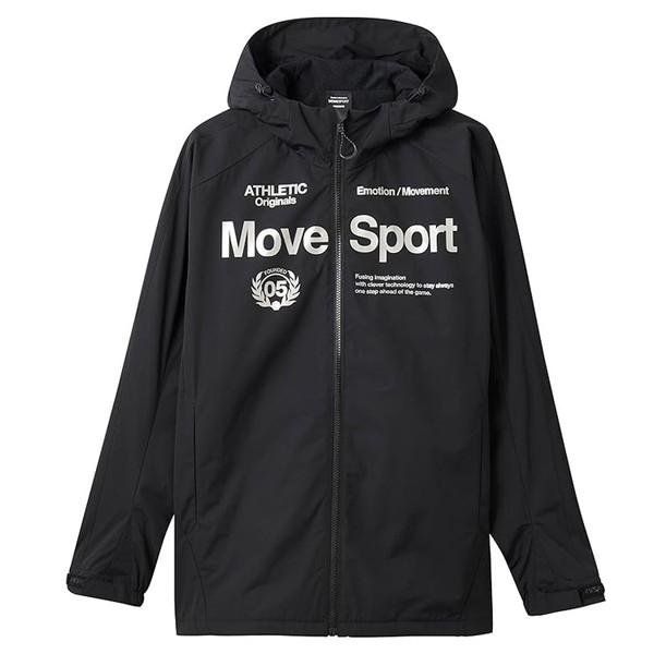 返品交換不可 在庫一掃セール DESCENTE デサント ムーブスポーツ ブラッシュド オーセンティックロゴ フーディー WUPニットジャケット ST4FWB34M-BK00 即納