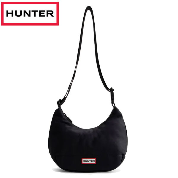 返品交換不可 期間限定セール ハンター HUNTER ナイロン ミニ ホーボー ショルダーバッグ UBS3600KBM-BLK