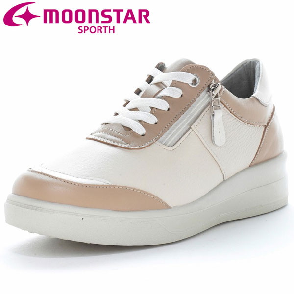 ムーンスター moonstar スポルス ファスナー付 4E スニーカー シューズ SP9008 レディース