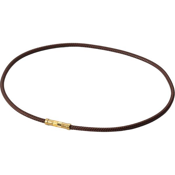 ファイテン ジキチタンネックレスレザー BRN/GLD50 TG871153