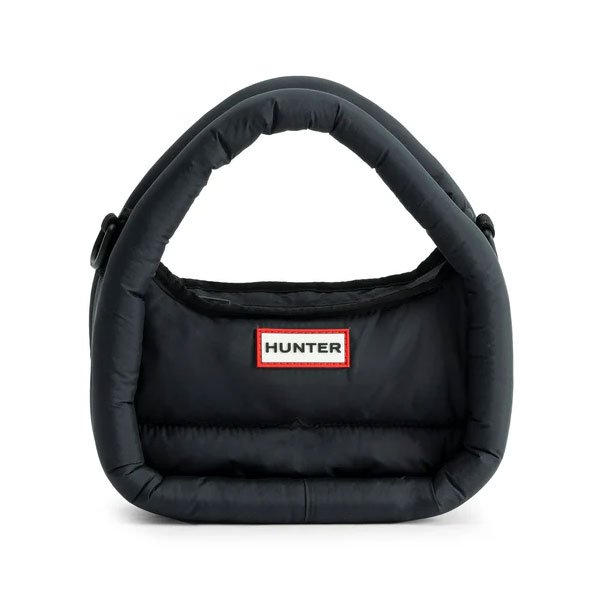 ハンター HUNTER フレイムド パファー ミニ ホーボー ハンドバッグ ショルダーバッグ UBX3711KBM-BLK