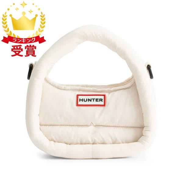 ハンター HUNTER フレイムド パファー ミニ ホーボー ハンドバッグ ショルダーバッグ UBX3711KBM-WHW