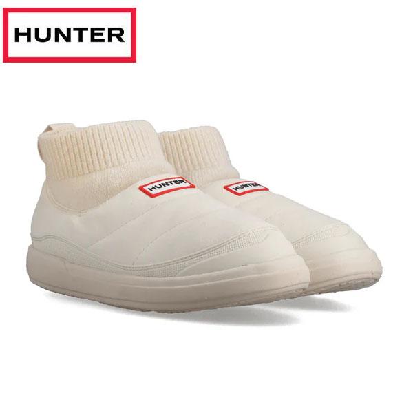 ハンター HUNTER ユニセックス イン アウト ビーガン スエード ニッテッド カフ ブーツ シェイデッド ホワイト UFS7115REN-SHW シューズ