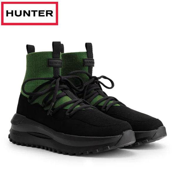 ハンター HUNTER ユニセックス トラベル フロー ビーガン スエード ニット レース ブーツ UFS7117REN-BCG シューズ