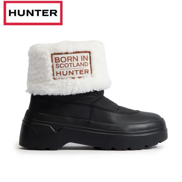 ハンター HUNTER シューズ ユニセックス エクスプローラー ボーン イン スコットランド ブークレ ブーツ ブラック ナチュラル UFS7121WWU-BNR