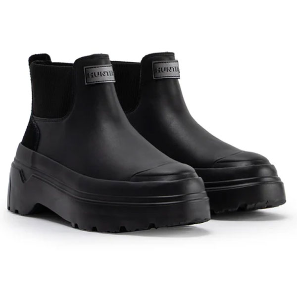 ハンター HUNTER ユニセックス リファインド エクスプローラー プルオン レザー ブーツ シューズ UFS8002LEA-BLK