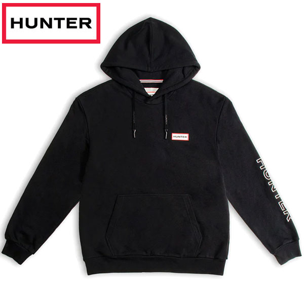 ハンター HUNTER ユニセックス プレイ ラバライズ ハンターロゴ フーディー URJ1504CTN-BLK