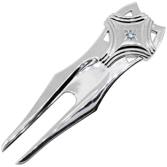 ゴルフ グリーンフォーク シルバー925 ゴルフ用品 刻印 イニシャル 11月誕生石 ゴルフコンペ