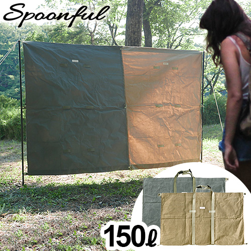 風防 トートバッグ スプーンフル ＃72 陣幕トート 超特大 キャンプ 収納バッグ 大容量 spoonful 陣幕 ウインドスクリーン リフレクター アウトドア 目隠し 敷物 ミリタリー 帆布 キャンバス 燃えにくい ギフト【12時迄のご注文は当日発送★送料無料】