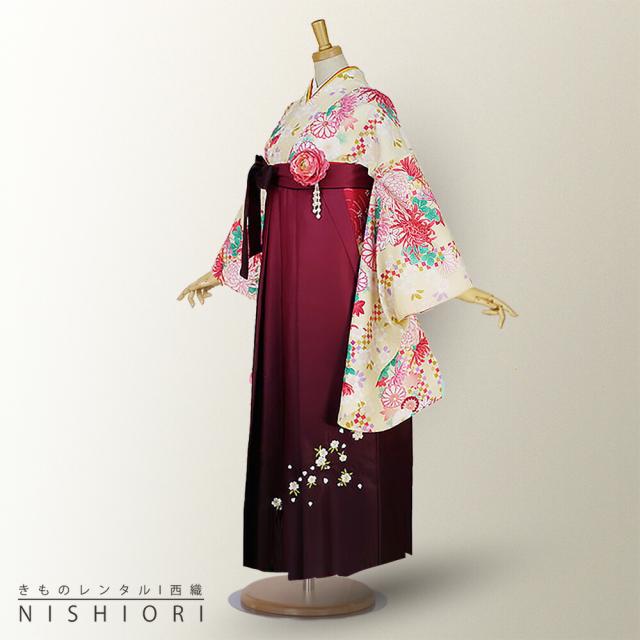 二尺袖着物 袴 レンタル 貸衣装 Lサイズ H L ブランド 袴 小学生 対応 ブーツ選択可