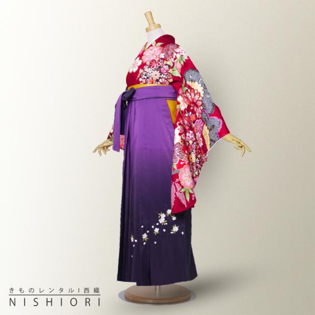二尺袖 着物 袴 レンタル From KYOTO 貸衣装 Sサイズ Mサイズ Lサイズ 小学生 対応可 赤 紫 ブーツ選択可