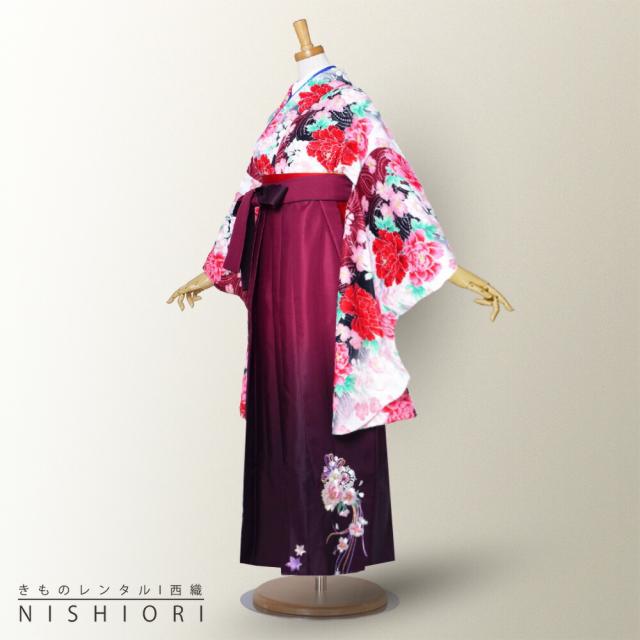 二尺袖 着物 袴 レンタル 貸衣装 Sサイズ Mサイズ Lサイズ 小学生 対応可 赤 白 ワイン ブーツ選択可