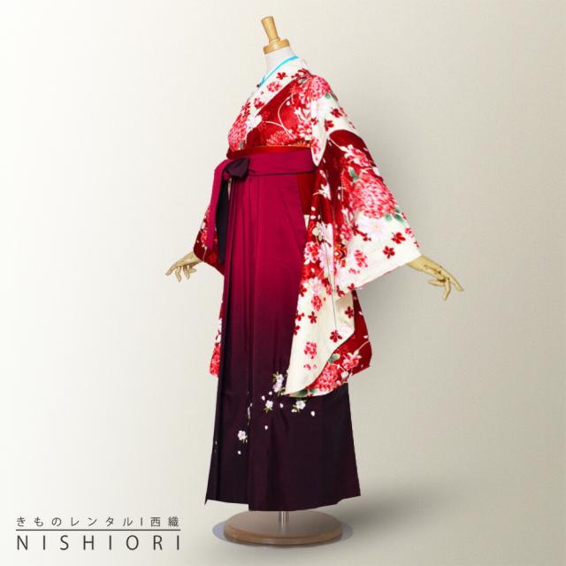 二尺袖 着物 袴 レンタル 貸衣装 Sサイズ Mサイズ Lサイズ 小学生 対応可 赤 白 ワイン ブーツ選択可