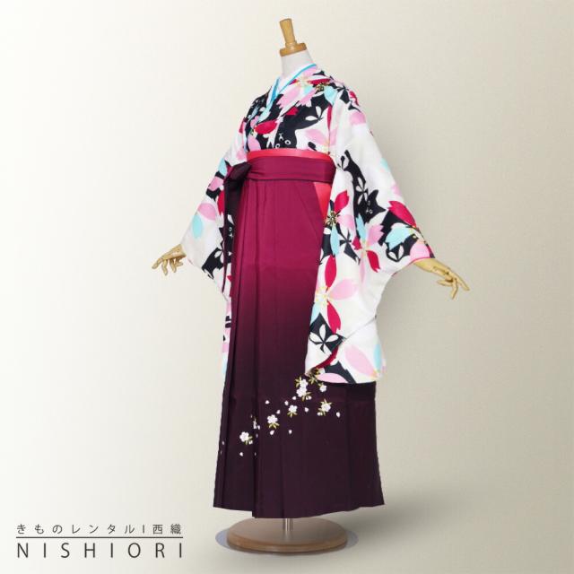 二尺袖 着物 袴 レンタル 貸衣装 Sサイズ Mサイズ Lサイズ 小学生 対応可 赤 白 桜 黒猫 ネコ ブーツ選択可