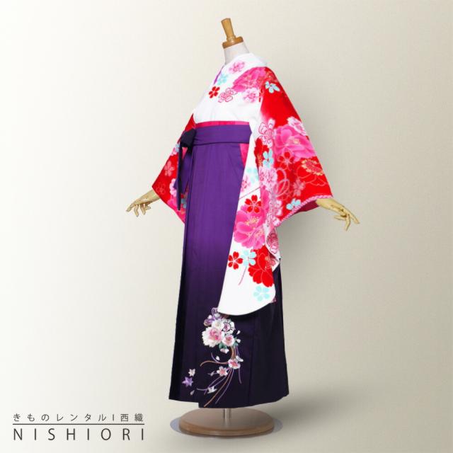 二尺袖 着物 袴 レンタル 貸衣装 Sサイズ Mサイズ Lサイズ 小学生 対応可 赤 白 ピンク 桜 ブーツ選択可