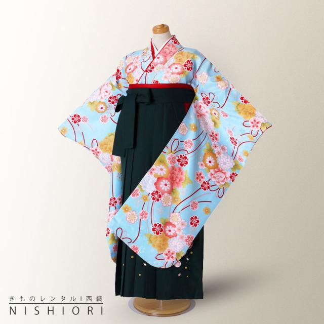 小町kids ジュニア キッズ 着物 袴 レンタル 往復十三参り 貸衣装 卒業式 青 濃紺 水色 小学生 ブーツ選択可