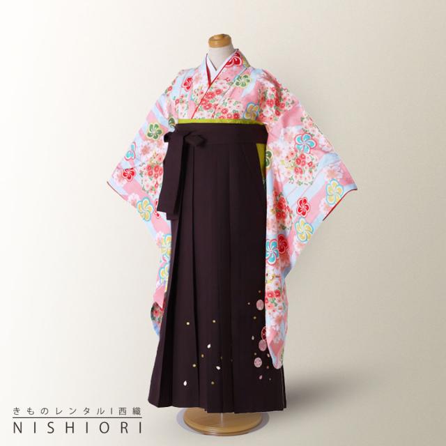 小町kids ジュニア キッズ 着物 袴 レンタル 往復十三参り 貸衣装 卒業式 ピンク 紫 パープル 小学生 ブーツ選択可