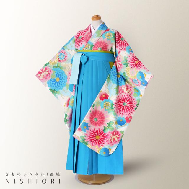 ジュニア 二尺袖 着物 袴 レンタル SISTER JENNI ブランド 往復十三参り 卒業式 貸衣装 小学生 水色 ピンク ブーツ選択可