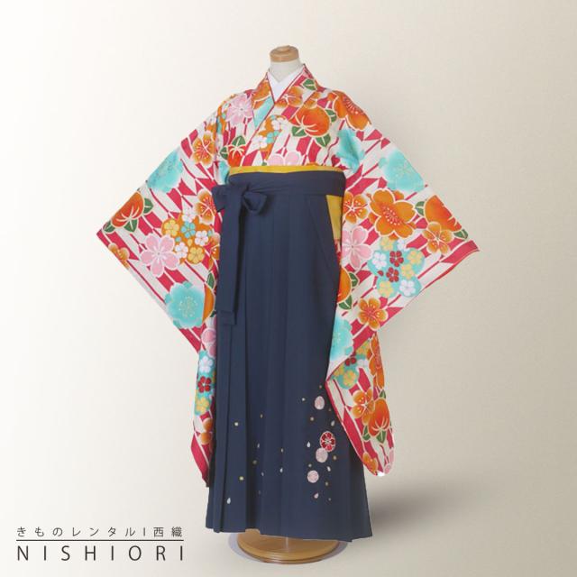 卒業式 二尺袖 ジュニア 着物 レンタル 小町kids 袴 往復十三参り 貸衣装 小学生 白 ピンク 紺 刺繍 ブーツ選択可