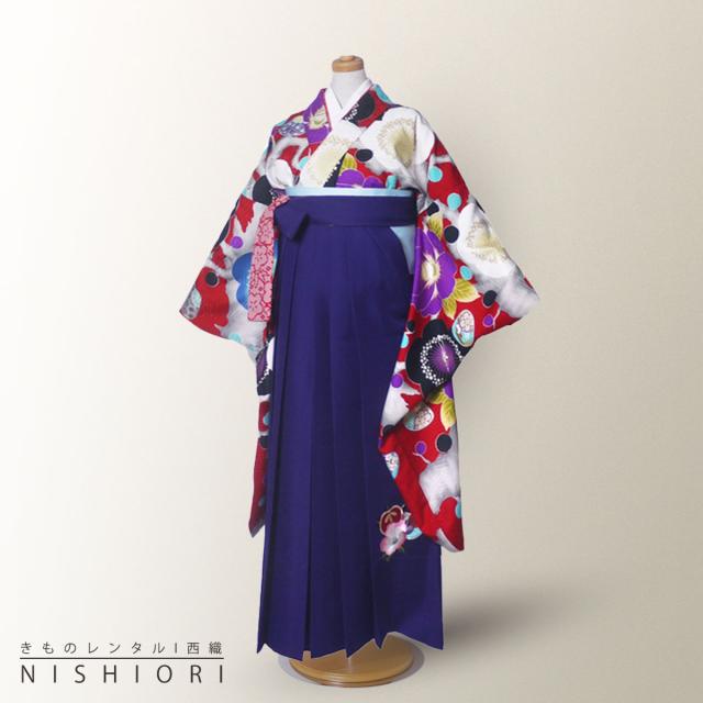 ジュニア 二尺袖 着物 袴 レンタル 九重 ブランド 往復十三参り 卒業式 貸衣装 小学生 白 黒 紺 ブーツ選択可