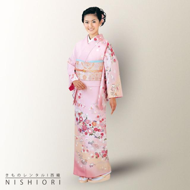 訪問着 レンタル 着物 貸衣装 フルセット HL アッシュエル ブランド ピンク 桃No.0026