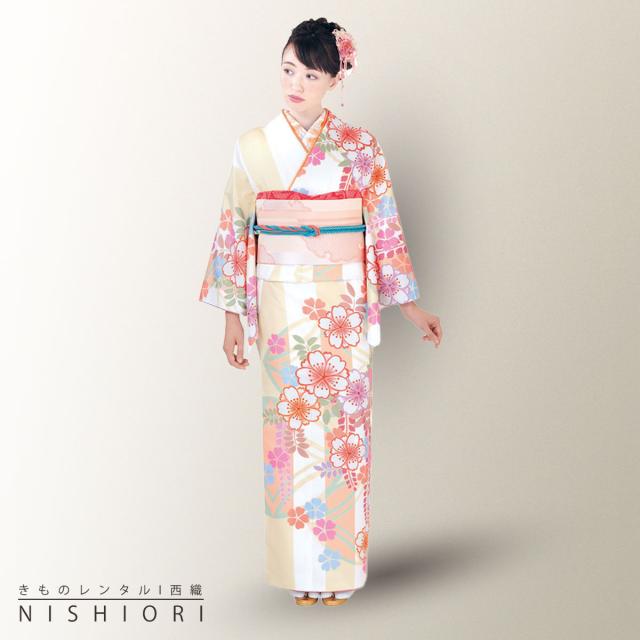 訪問着 レンタル 着物 貸衣装 フルセット HL アッシュエル ブランド ベージュ No.0032