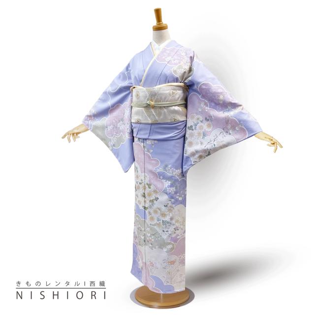 訪問着 レンタル 着物レンタル 貸衣装 フルセット 入学式 卒業式 七五三 結婚式 お宮参り 結納 お茶会 パーティー 母親 ママ 人気 訪問着レンタル 付下げ フルセットレンタル パープル No.0270