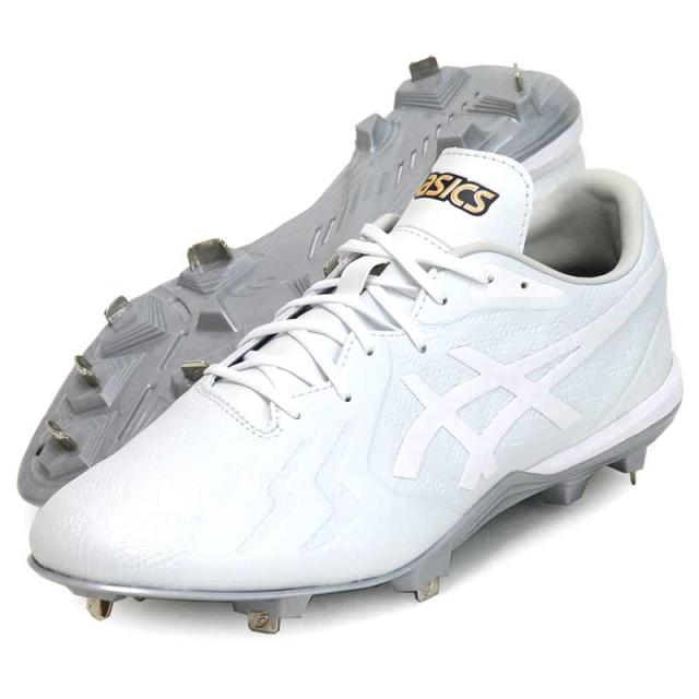 アシックス asics  GOLDSTAGE I-PRO FORCESPEED WIDE  野球 埋め込み 金具スパイク 白スパイク ゴールドステージ  25AW(1121A074-110)