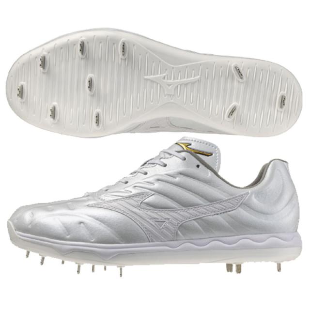 ミズノ MIZUNO  ミズノプロ スピードレボプロ (野球/ソフトボール)  野球 金具 スパイク 白 シューズ  25AW (11GM250501)