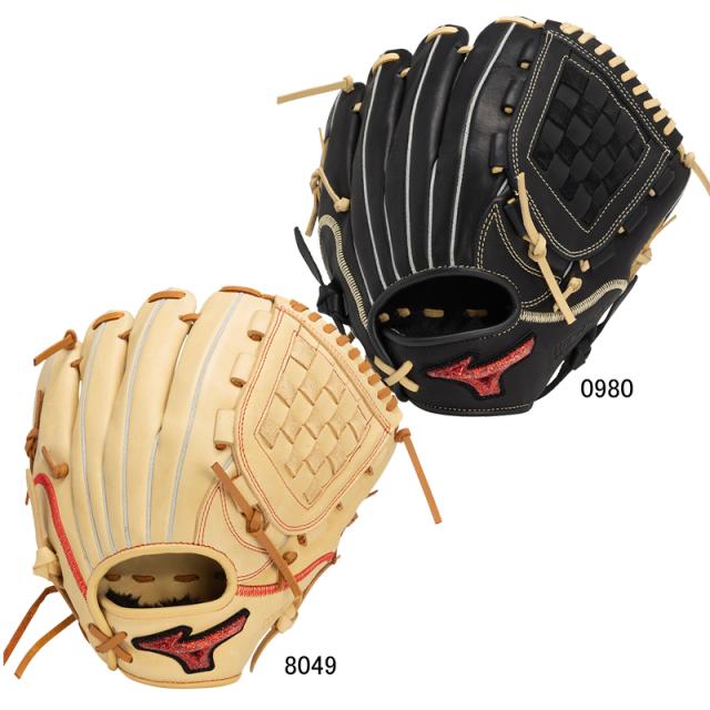 ミズノ MIZUNO  少年軟式用 ウィルドライブ レッド U-Plus  オールラウンド用／サイズM  野球 ジュニア JR 軟式 グラブ グローブ  24AW(1AJGY31430)