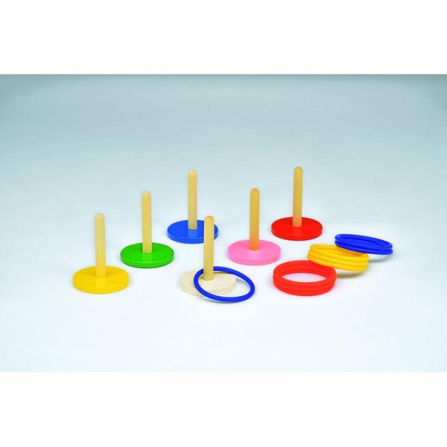 (代金引換・個人宅・北海道・沖縄県への配送不可)TOEI LIGHT(トーエイライト) 輪投げ（6色1組） ニュースポーツ (B2421)