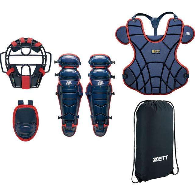 zett(ゼット) 軟式キャッチャー防具 4点セット 野球 ソフトナンシキ セット (bl303set-2964)