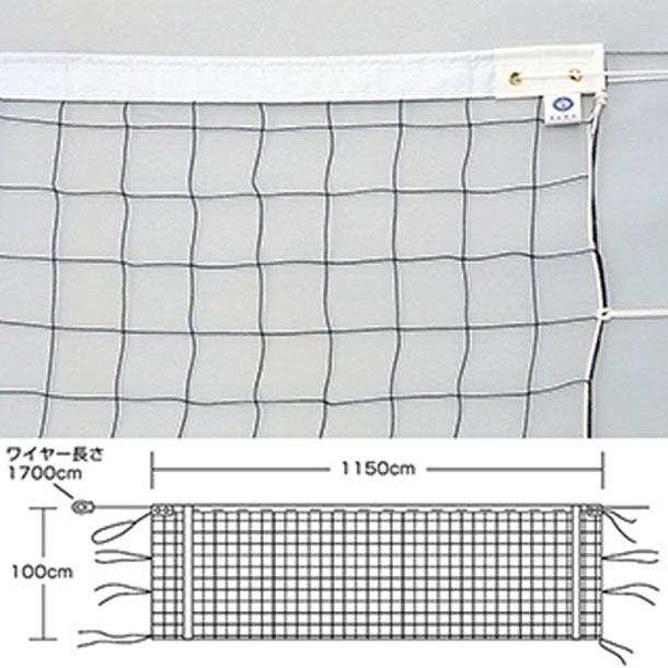 エバニュー Evernew 9人制男子バレーボールネット検定VE503 バレーネット (EKU113)