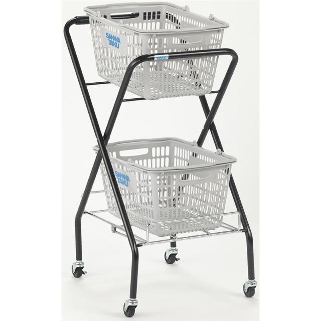 (代引き・個人宅・北海道・沖縄への配送不可)三和体育 ボールバスケットキャリー H2ガタ BD バスケット器具 (s8021)